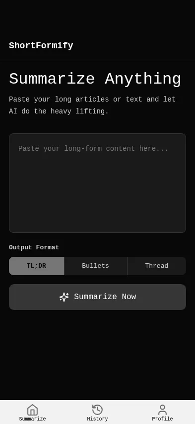 ShortFormify