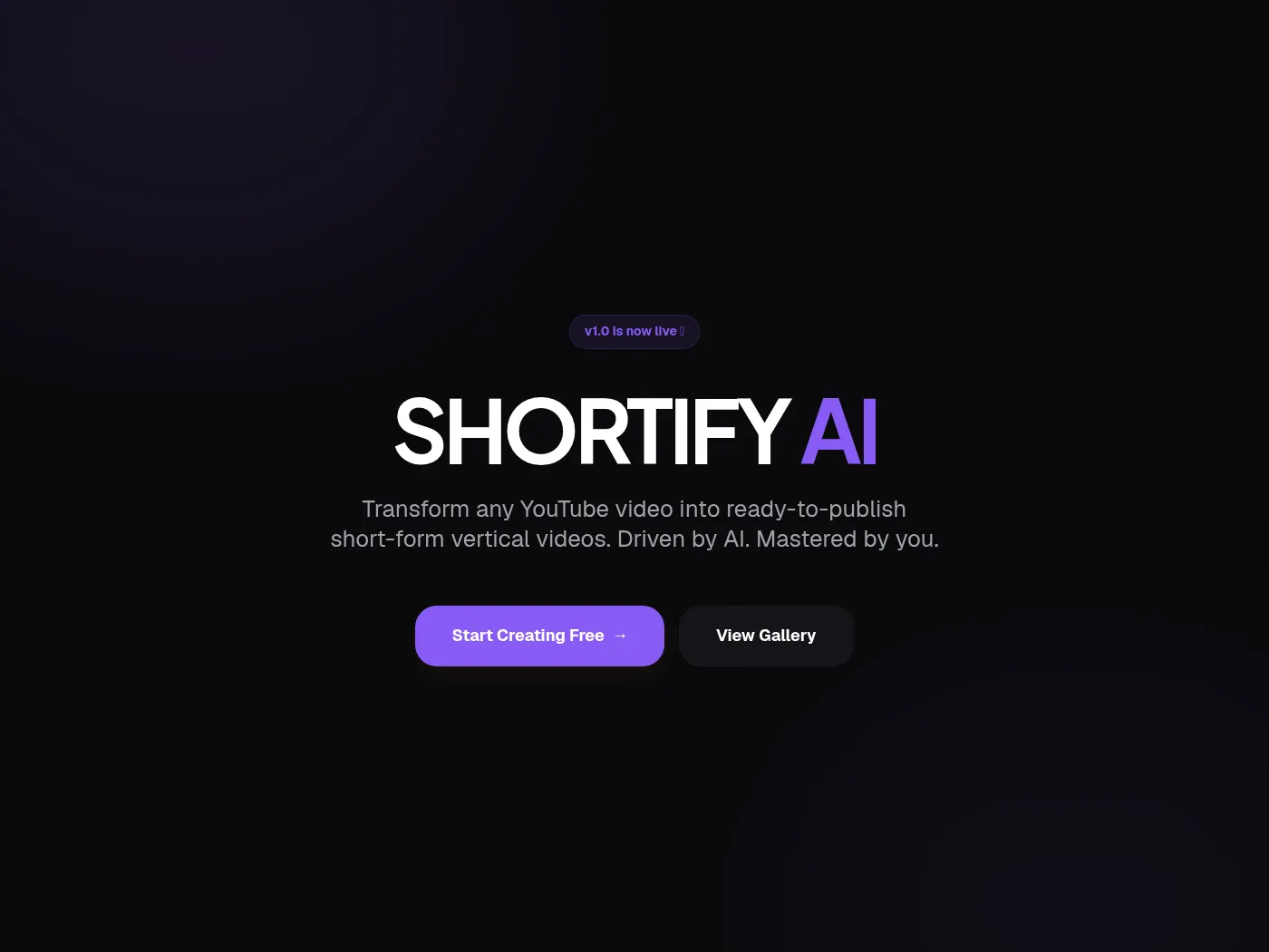 Shortify AI Shorts Studio