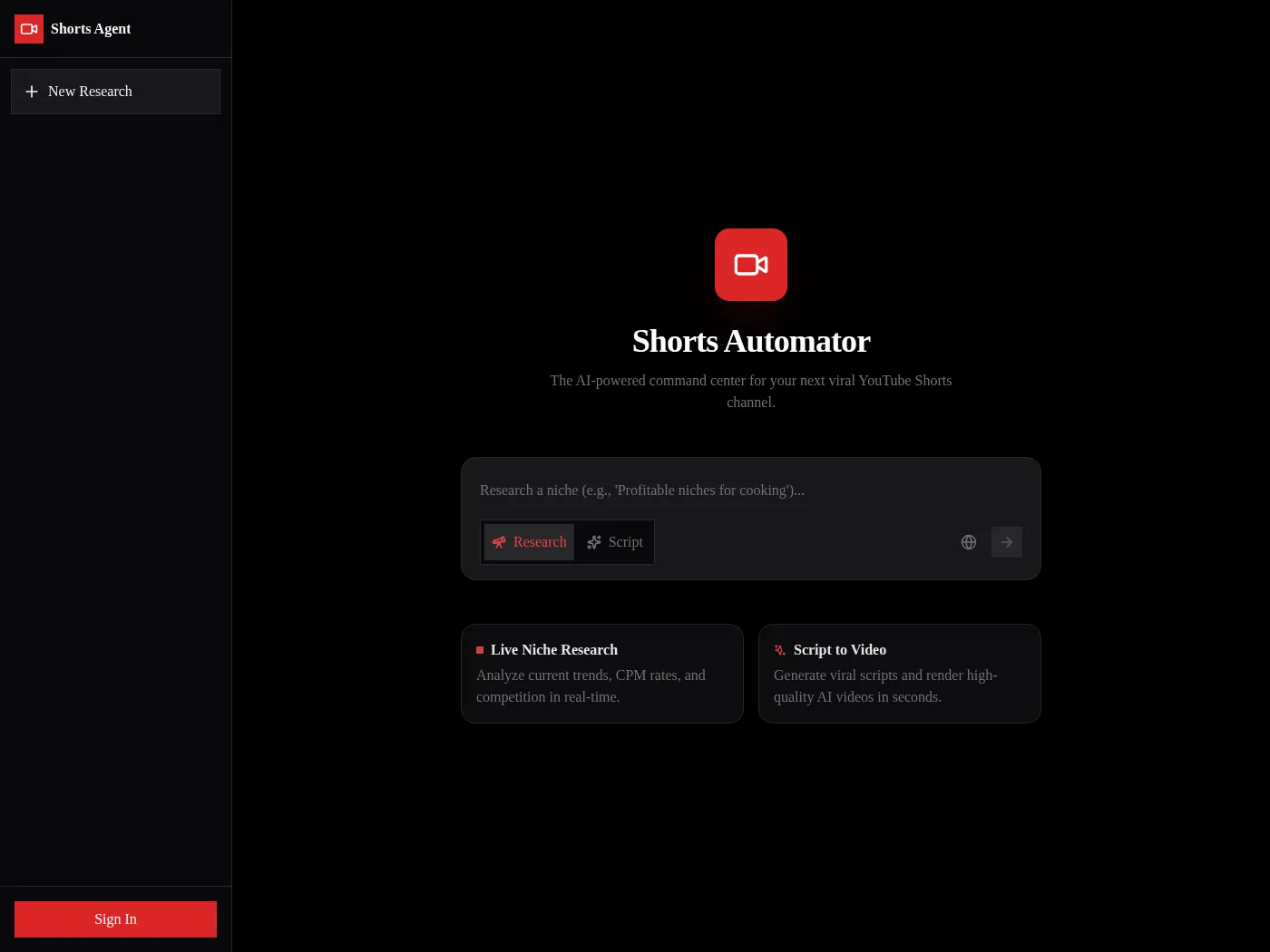 YouTube Shorts Agent