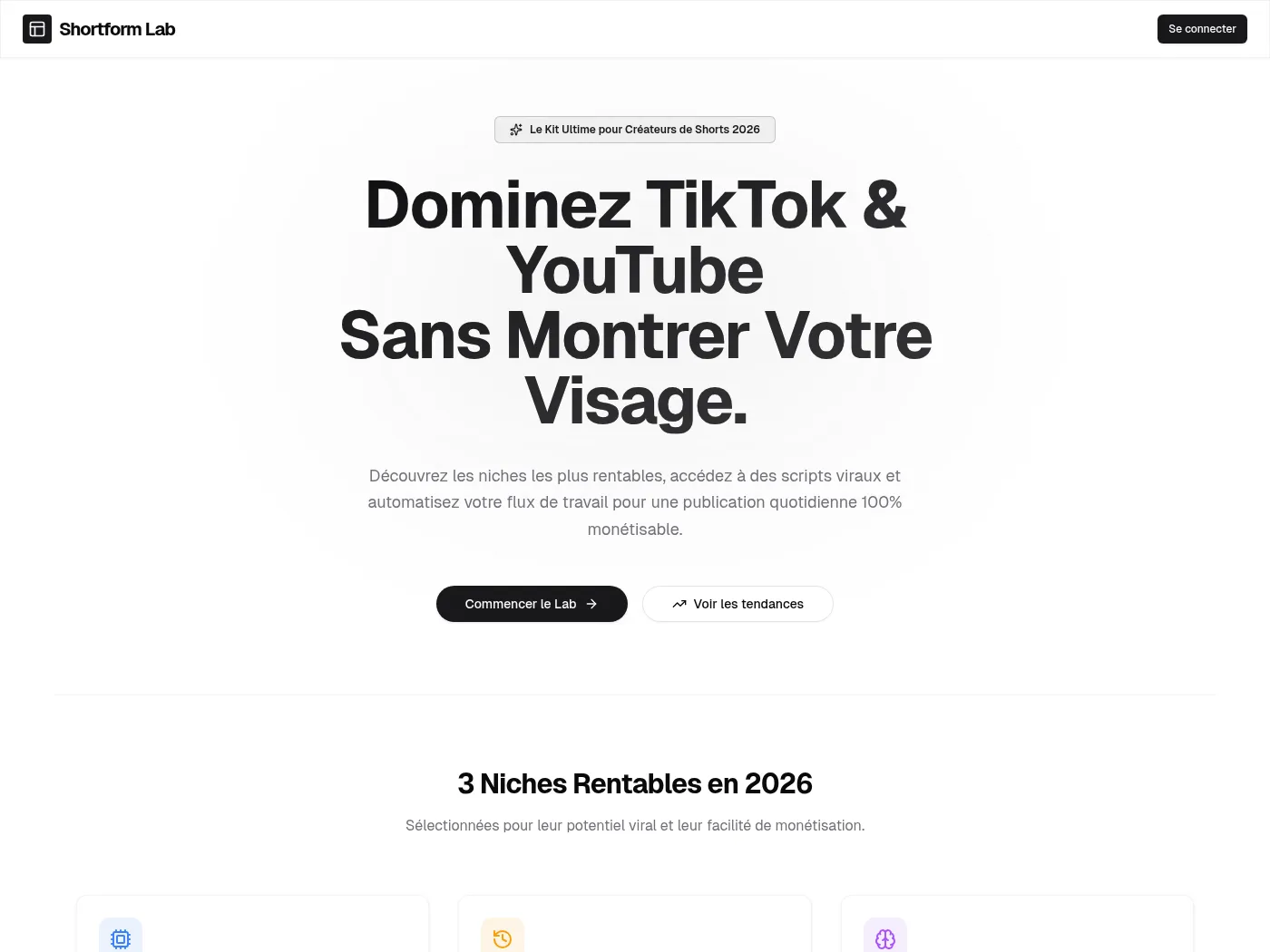 Shortform Monetization Lab