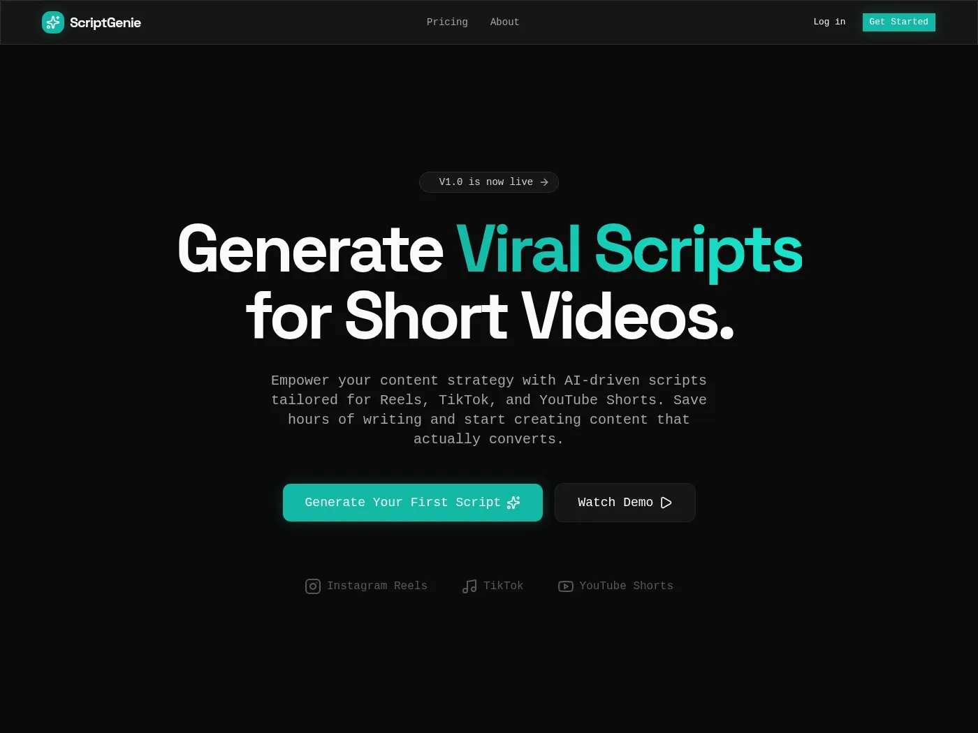 ShortVid Script Genie
