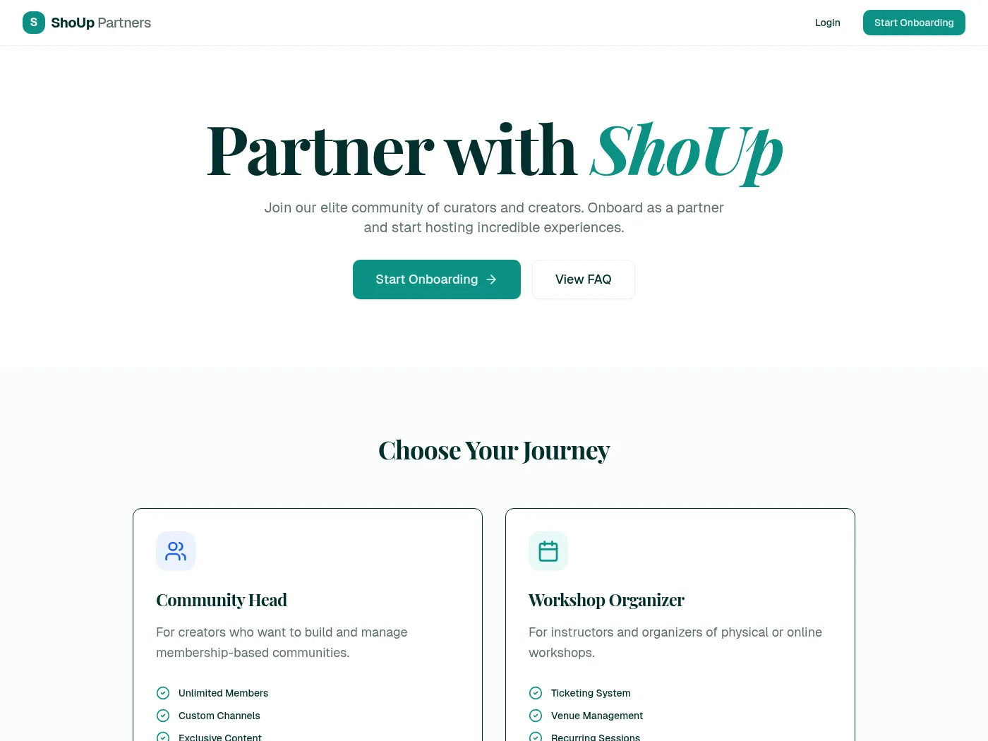 ShoUp Partner Onboarding Portal