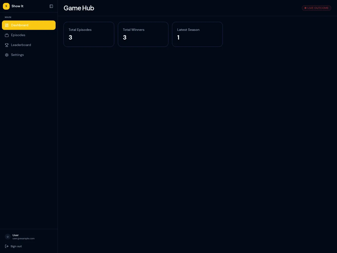 Show It Outcome Tracker