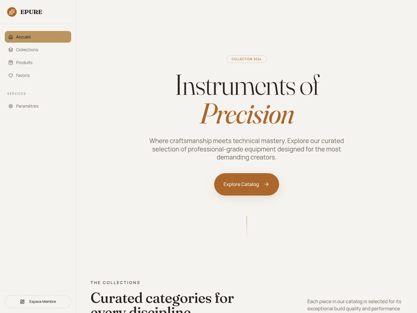 Showcase & Categories Site