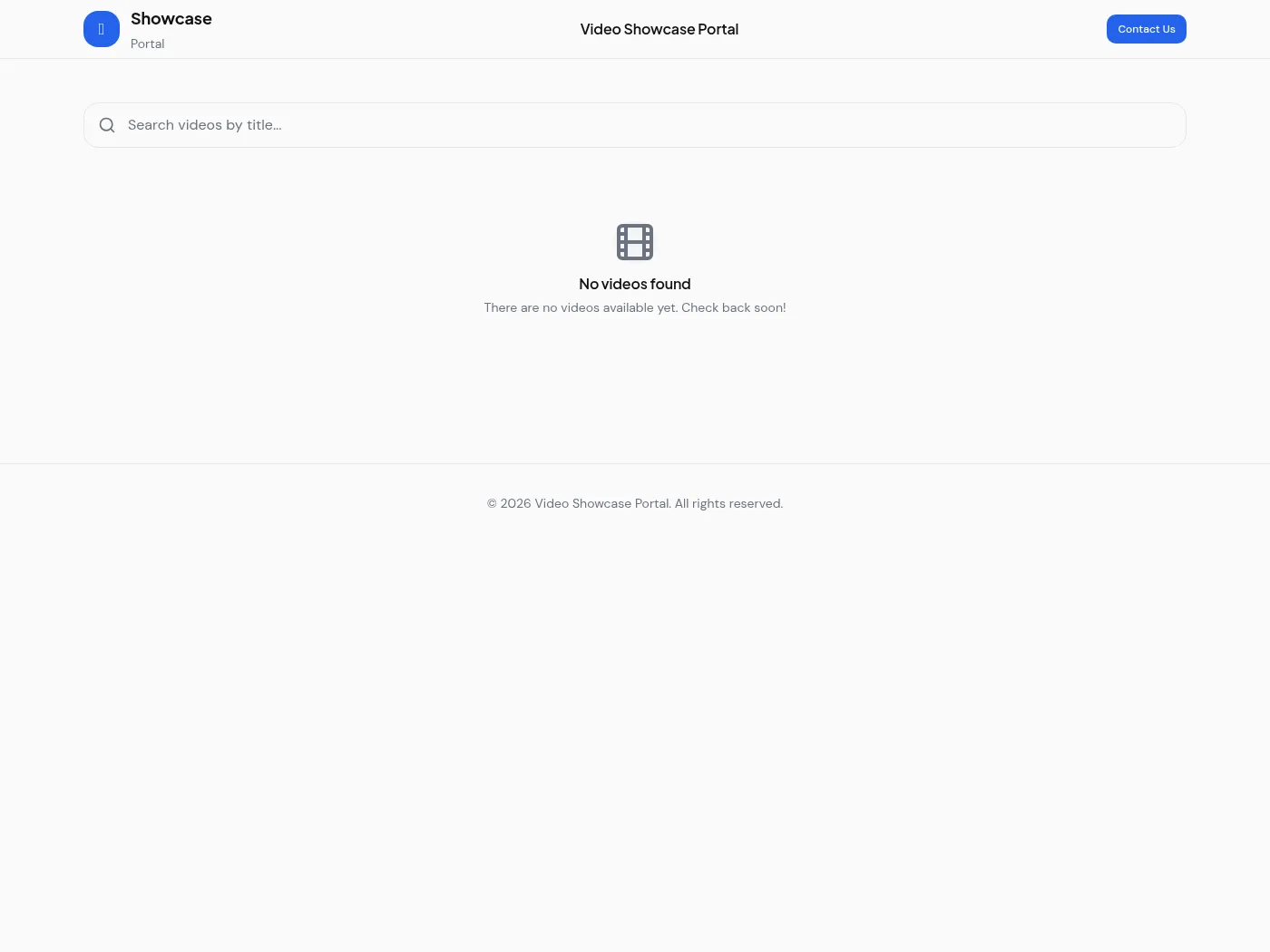 Showcase Video Portal