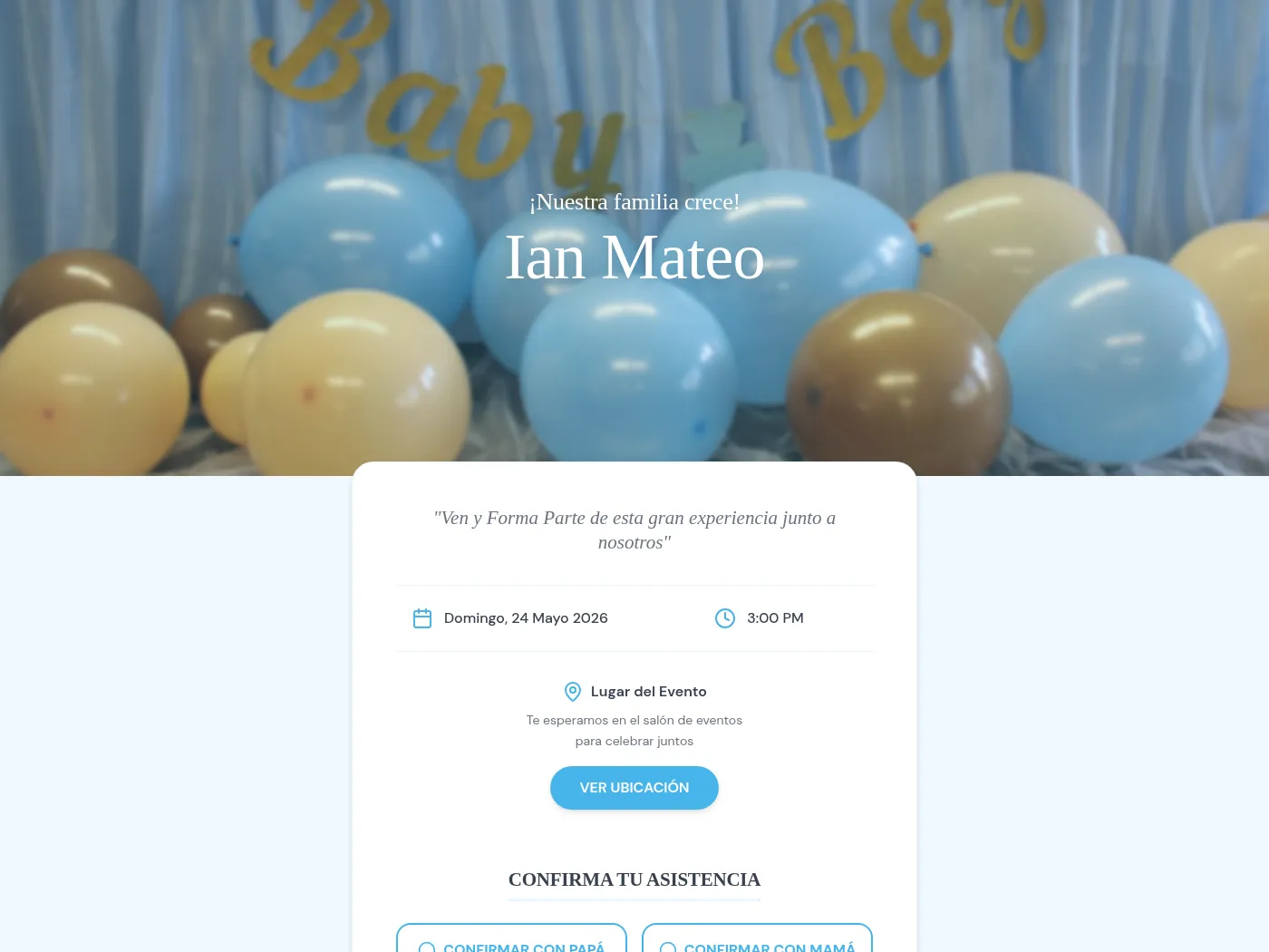 Baby Shower Invite Blue