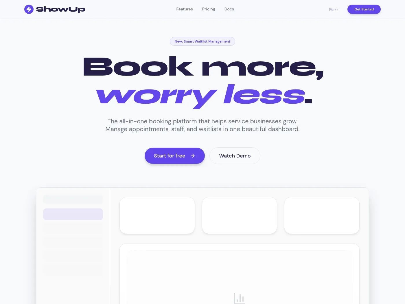 ShowUp — No-Show Recovery SaaS