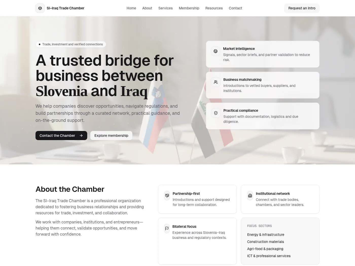 SI-Iraq Trade Chamber Site