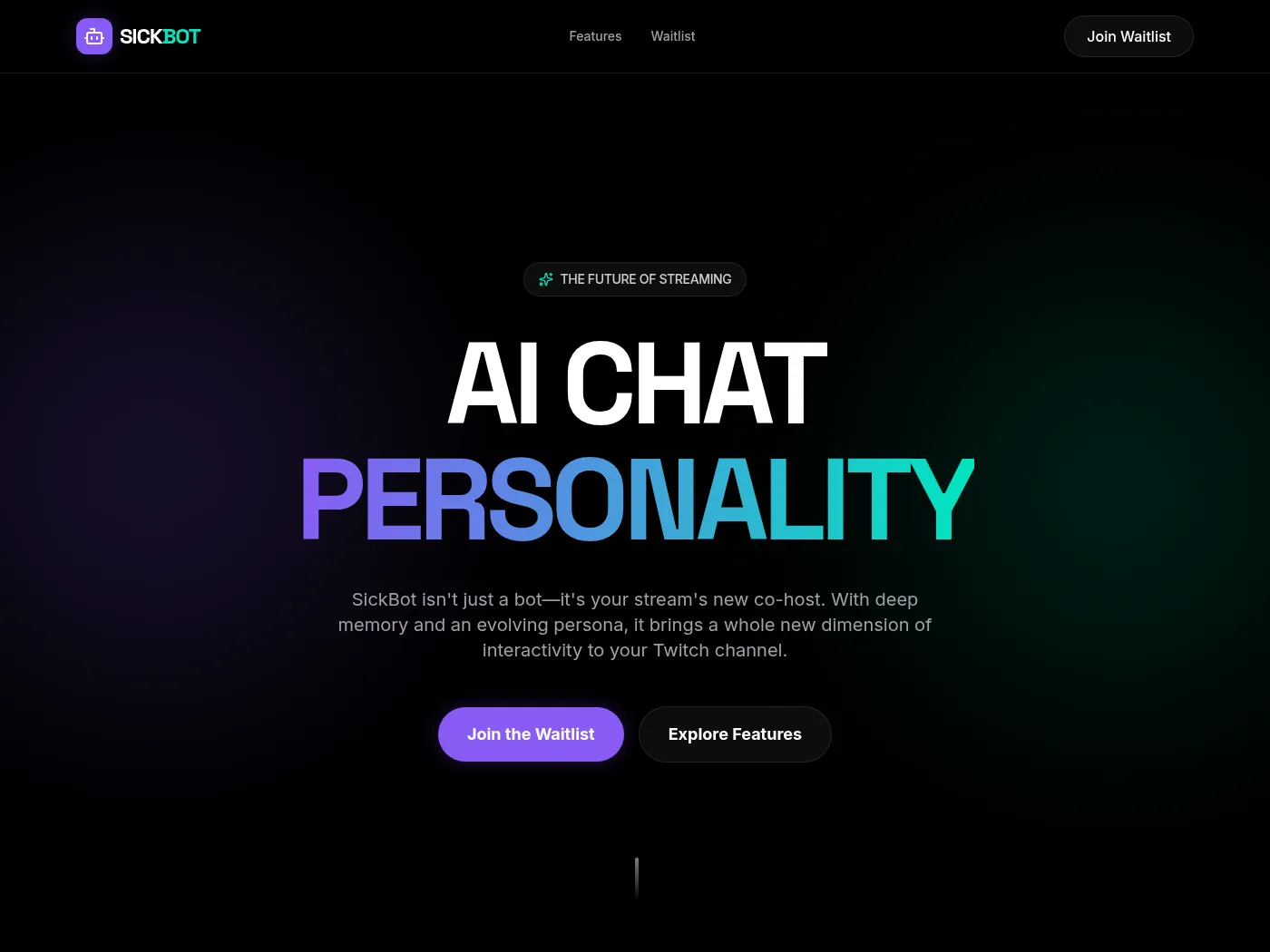 SickBot Landing Page