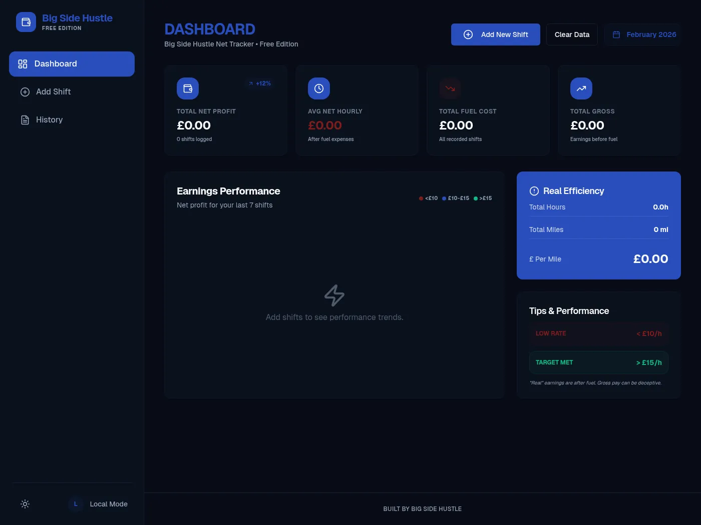 Side Hustle Net Tracker