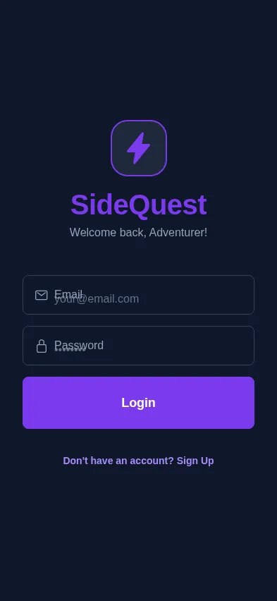 SideQuest Adventure App