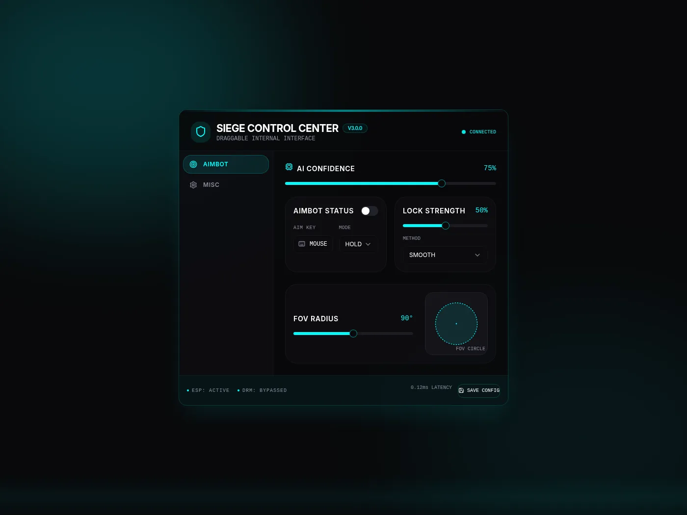 Siege Cheat Control UI