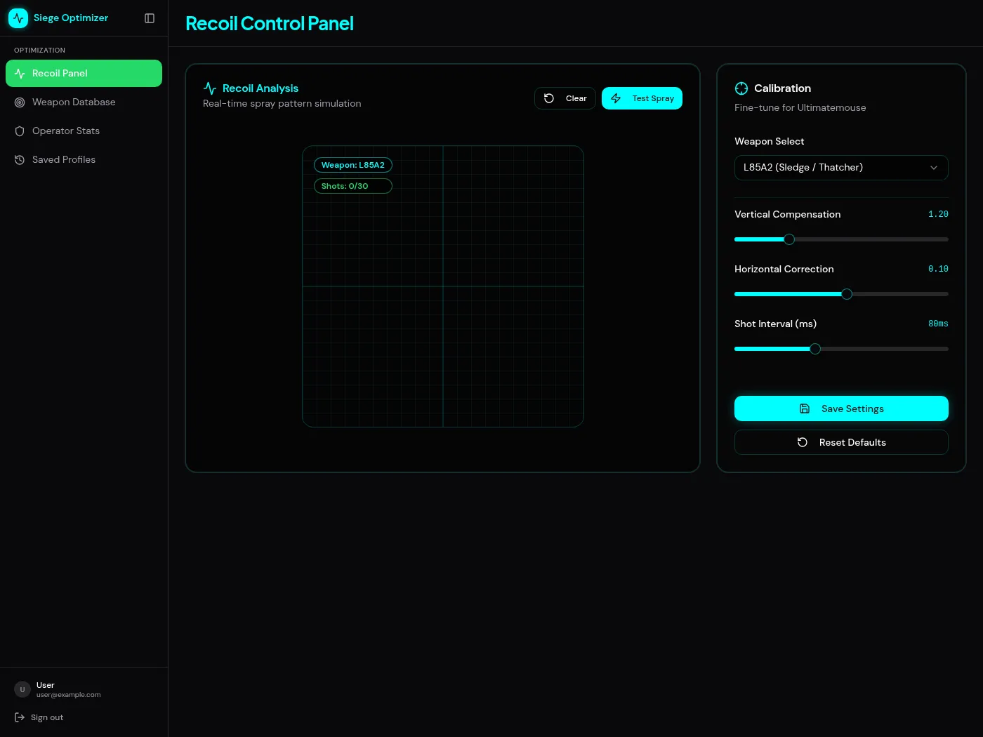 Siege Recoil Optimizer