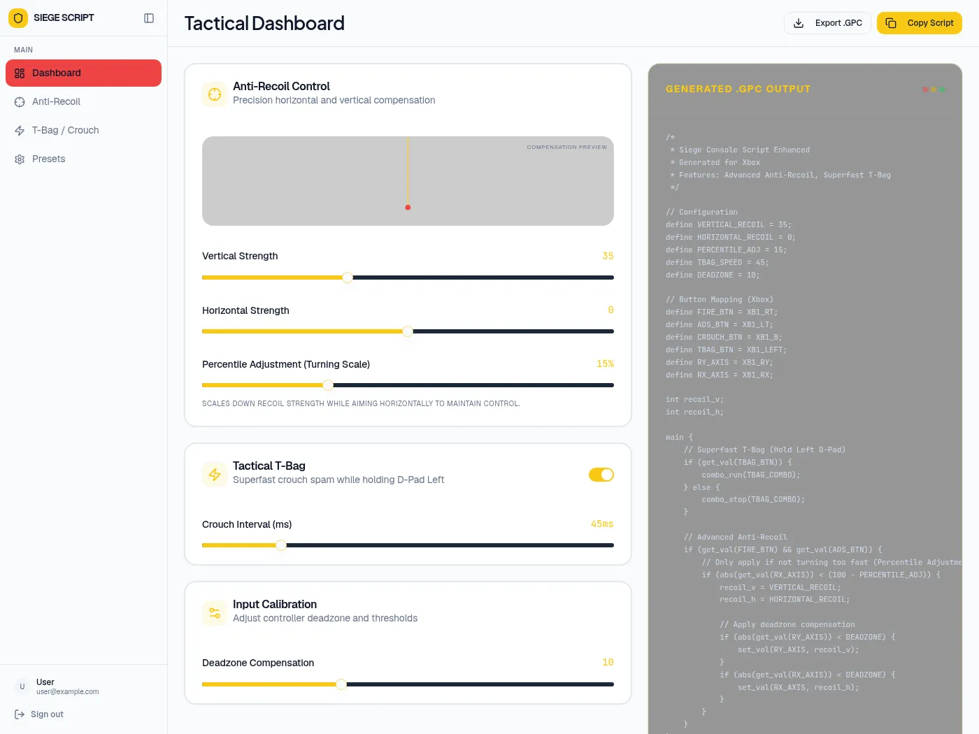 Siege Console Script Enhanced