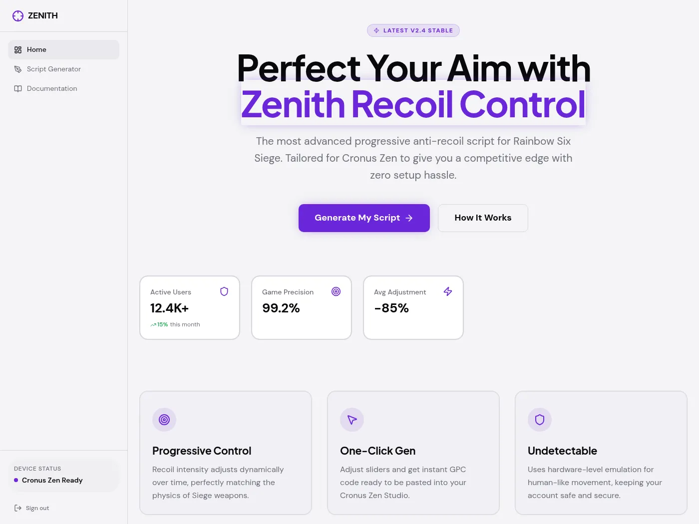 Siege Zenith Recoil Script