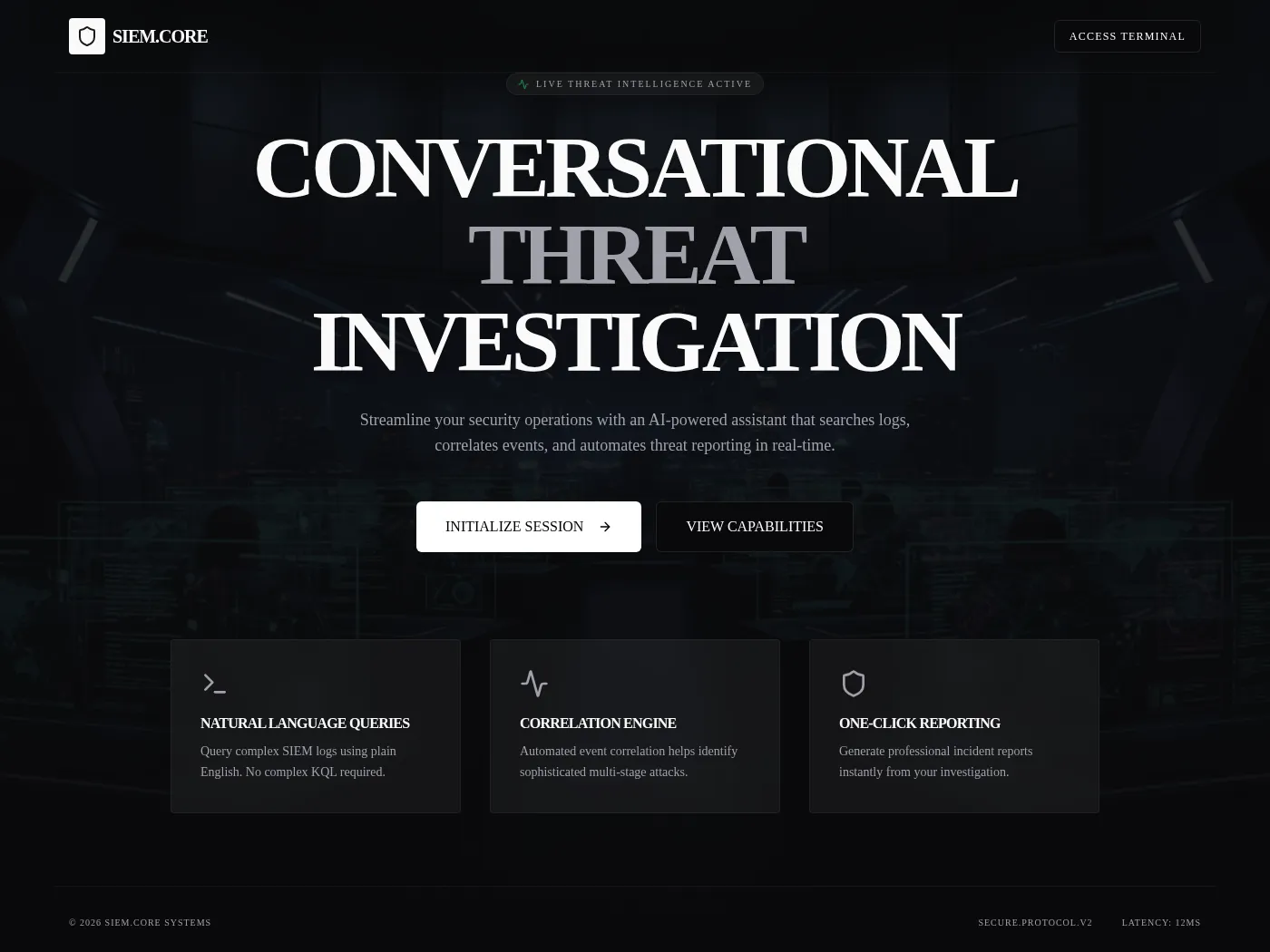 SIEM Conversational Assistant