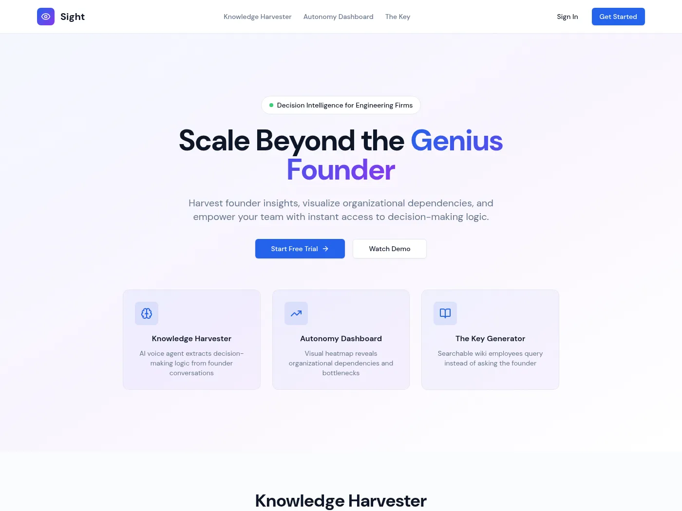 Sight - Founders' Decision Intelligence Platform