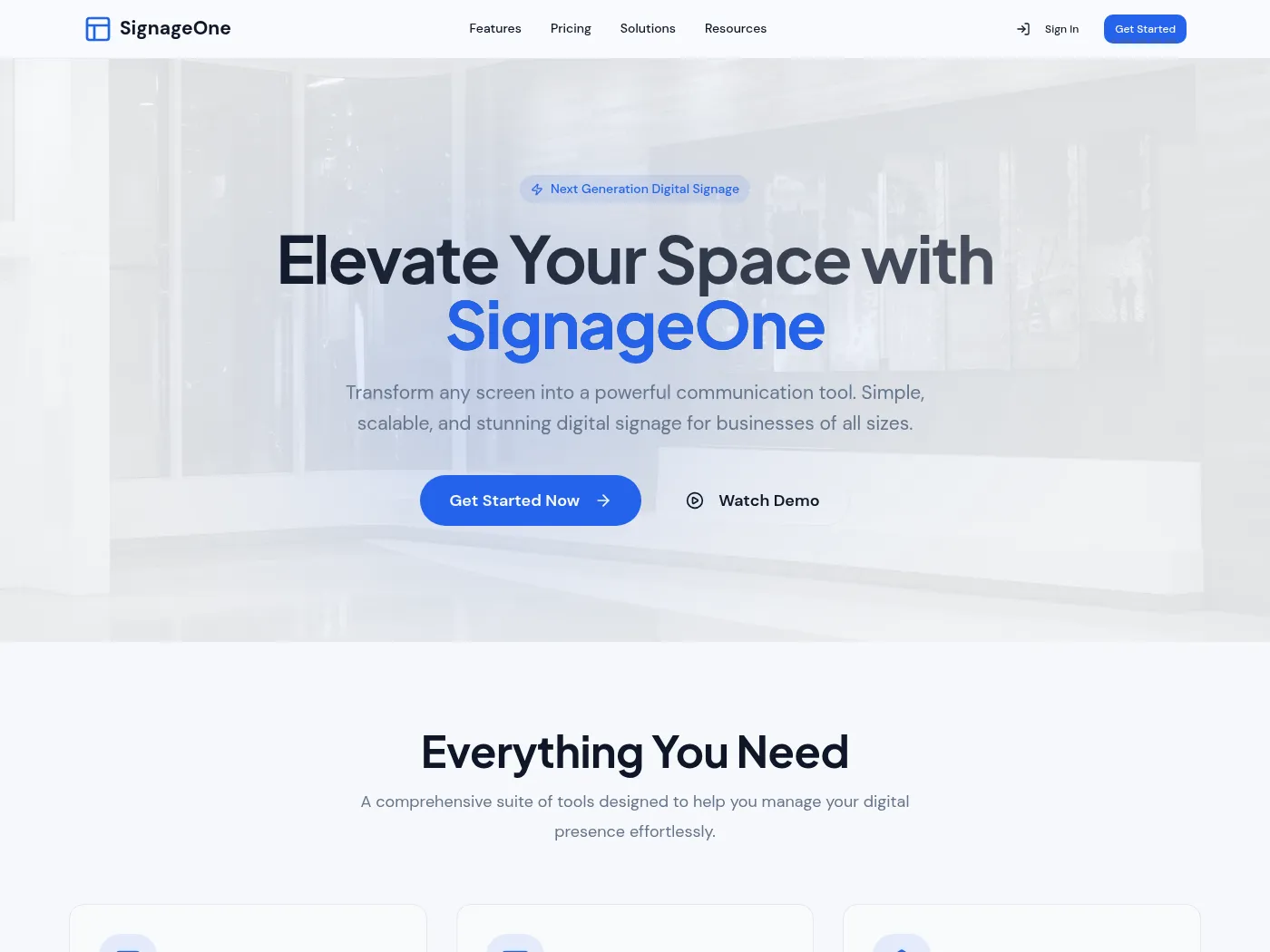 SignageOne Website Suite