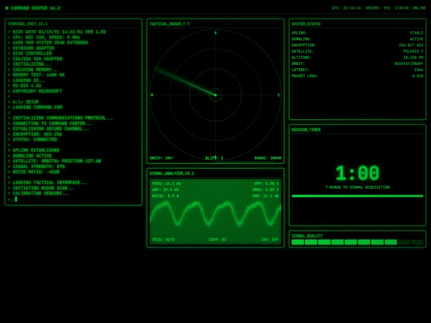 Signal Ops Landing