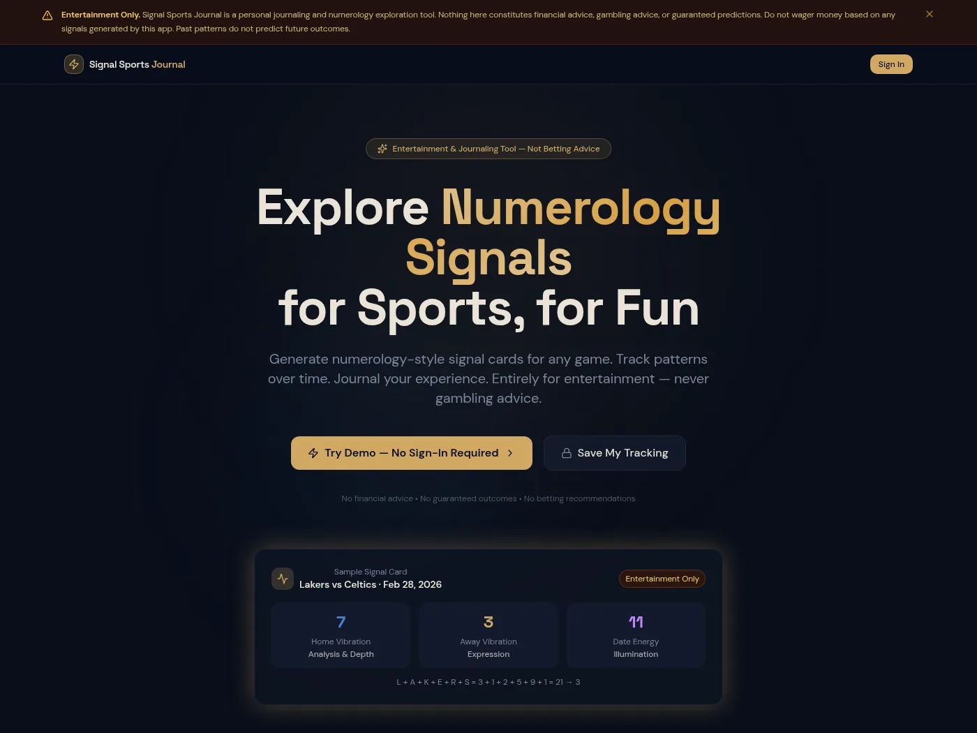 Signal Sports Journal
