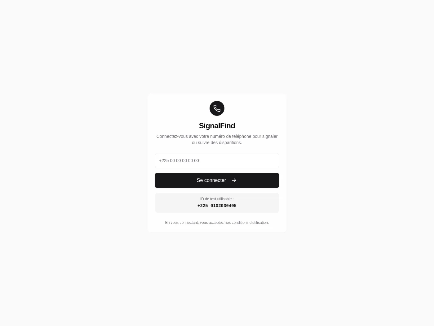 SignalFind Alert App