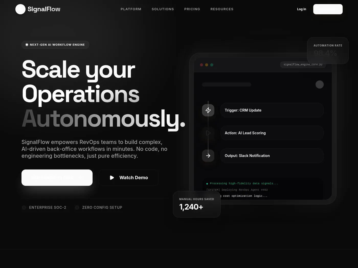 SignalFlow Landing Page