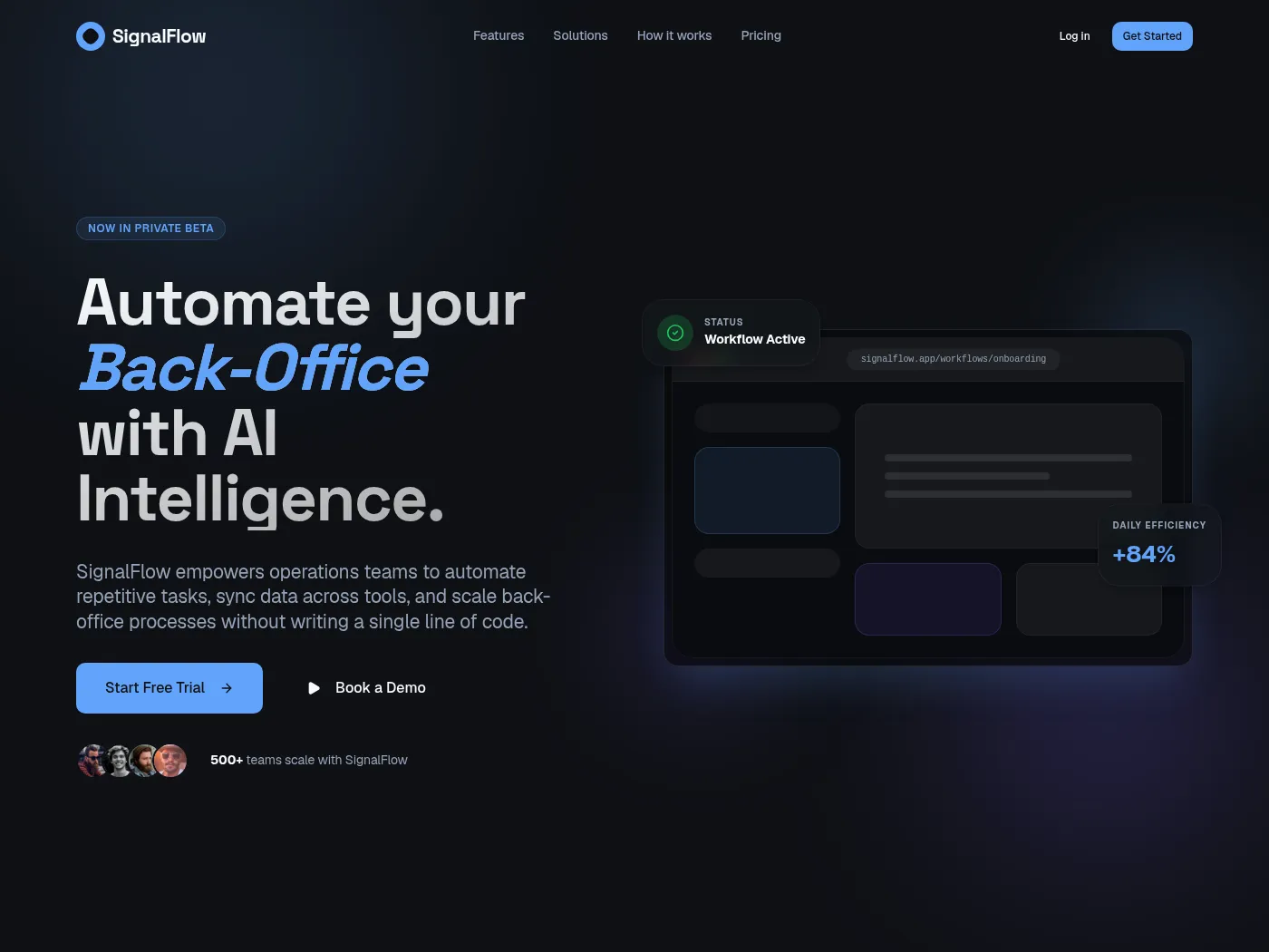 SignalFlow Landing Page