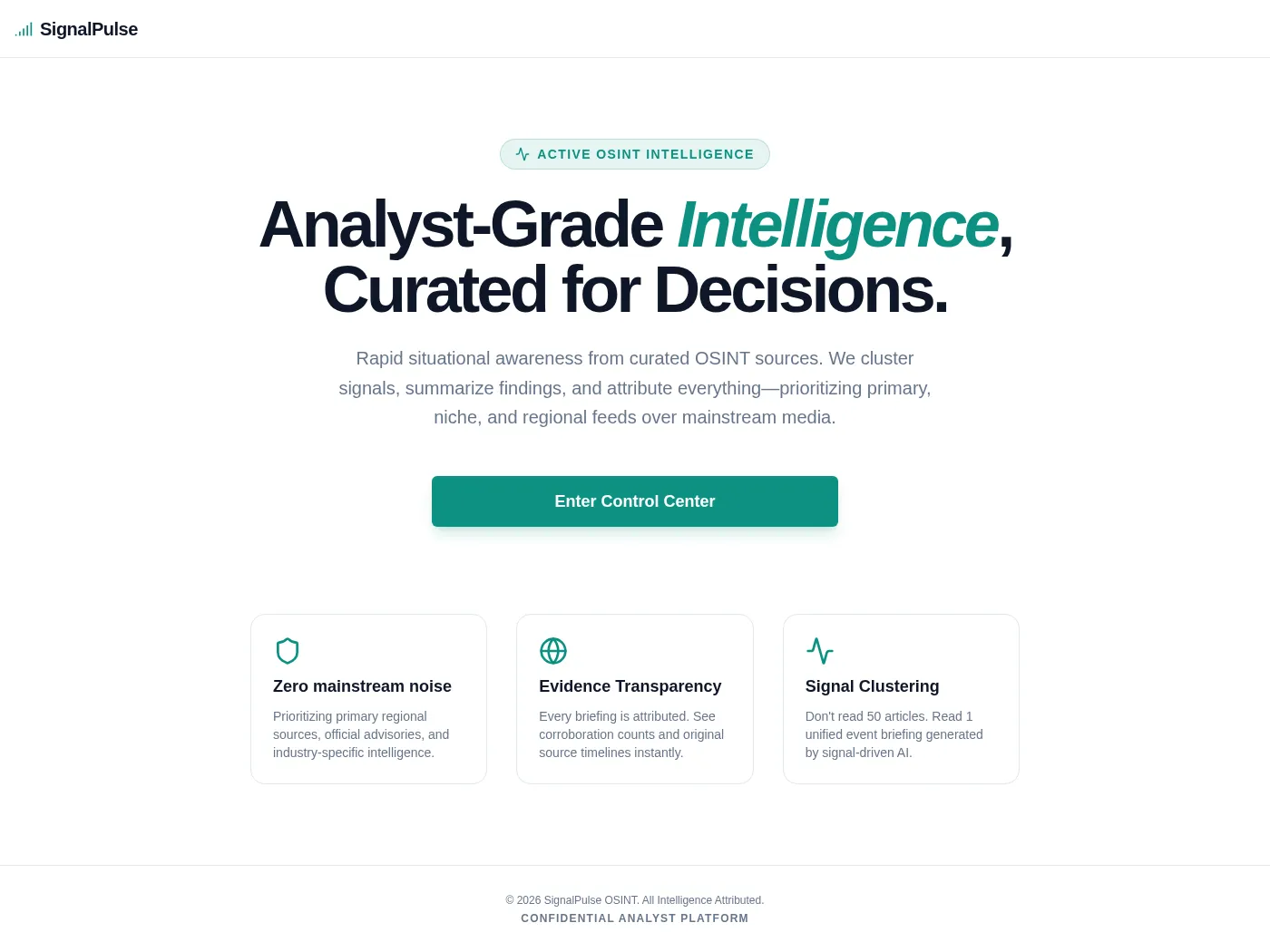 SignalPulse Briefing Dashboard