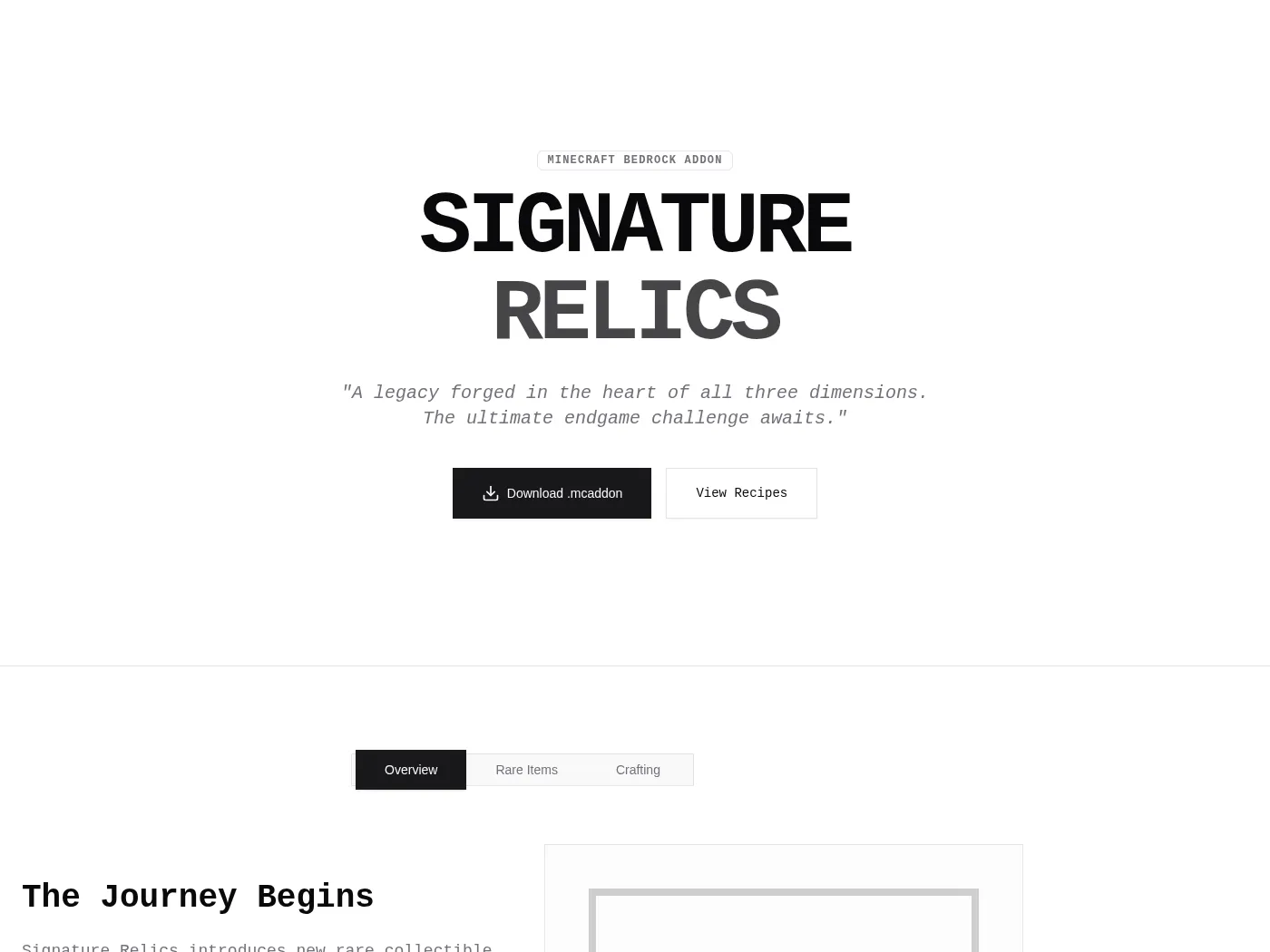 Signature Relics Addon