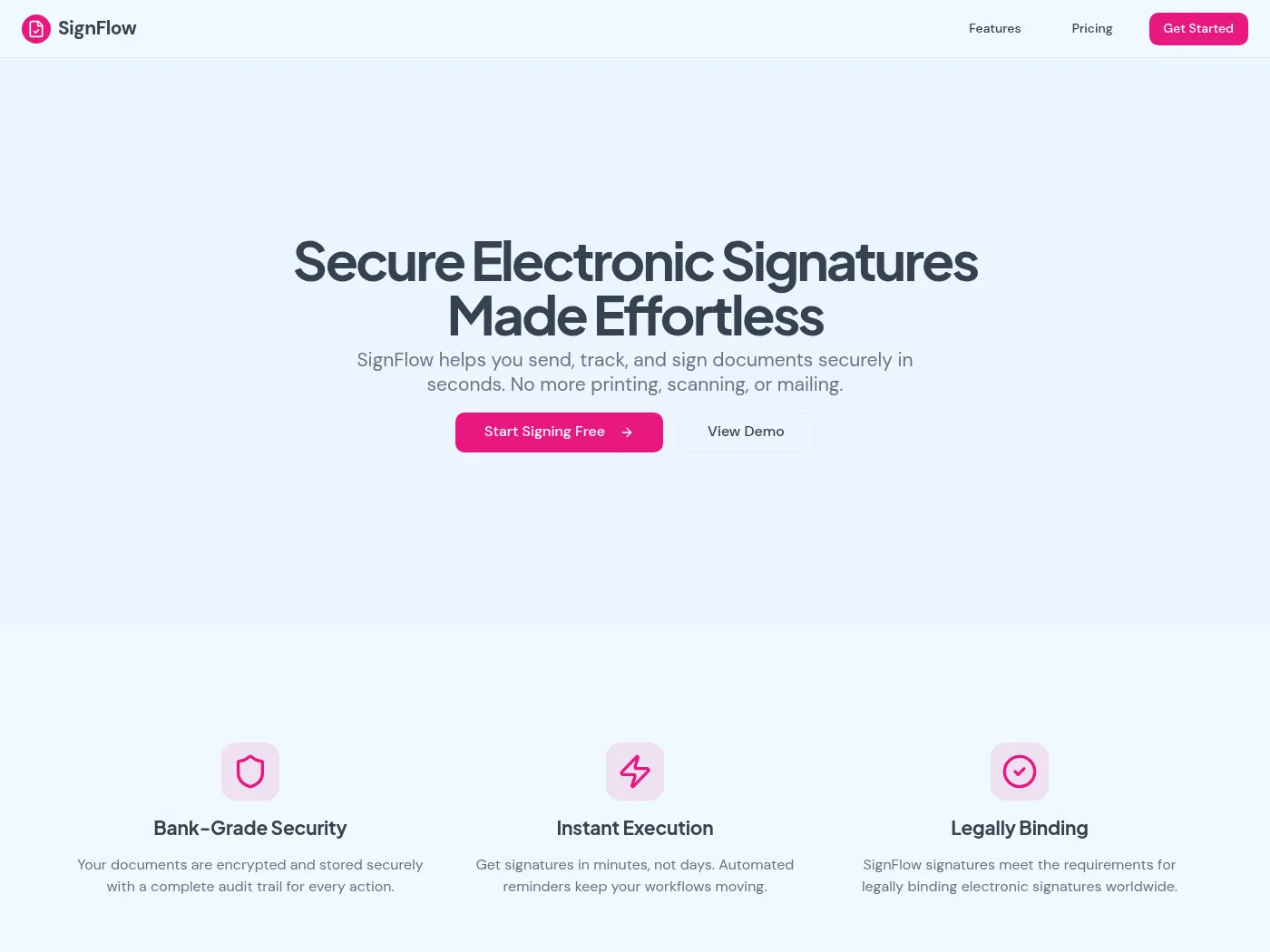 SignFlow Platform