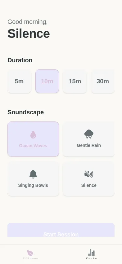 Silence Meditation App