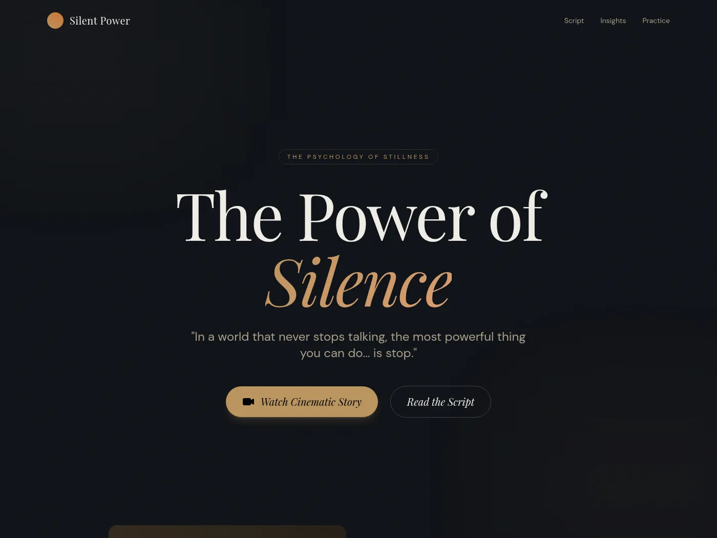 Silent Power Script