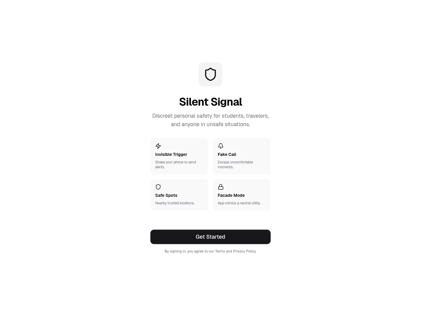Silent Signal Safety App