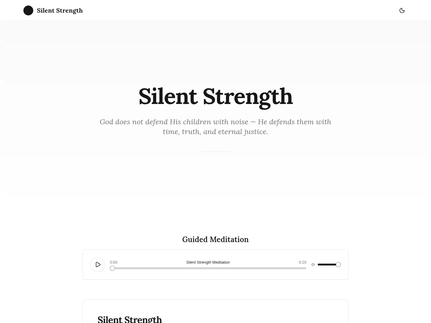 Silent Strength Devotional