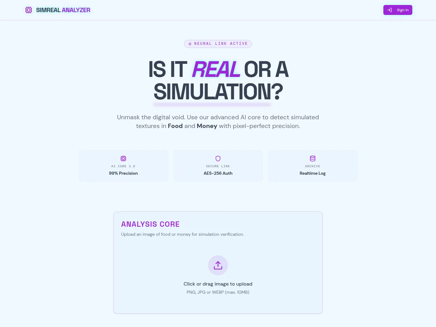 Sim or Real Analyzer