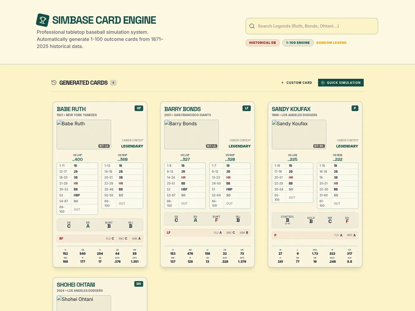 SimBase Card Engine