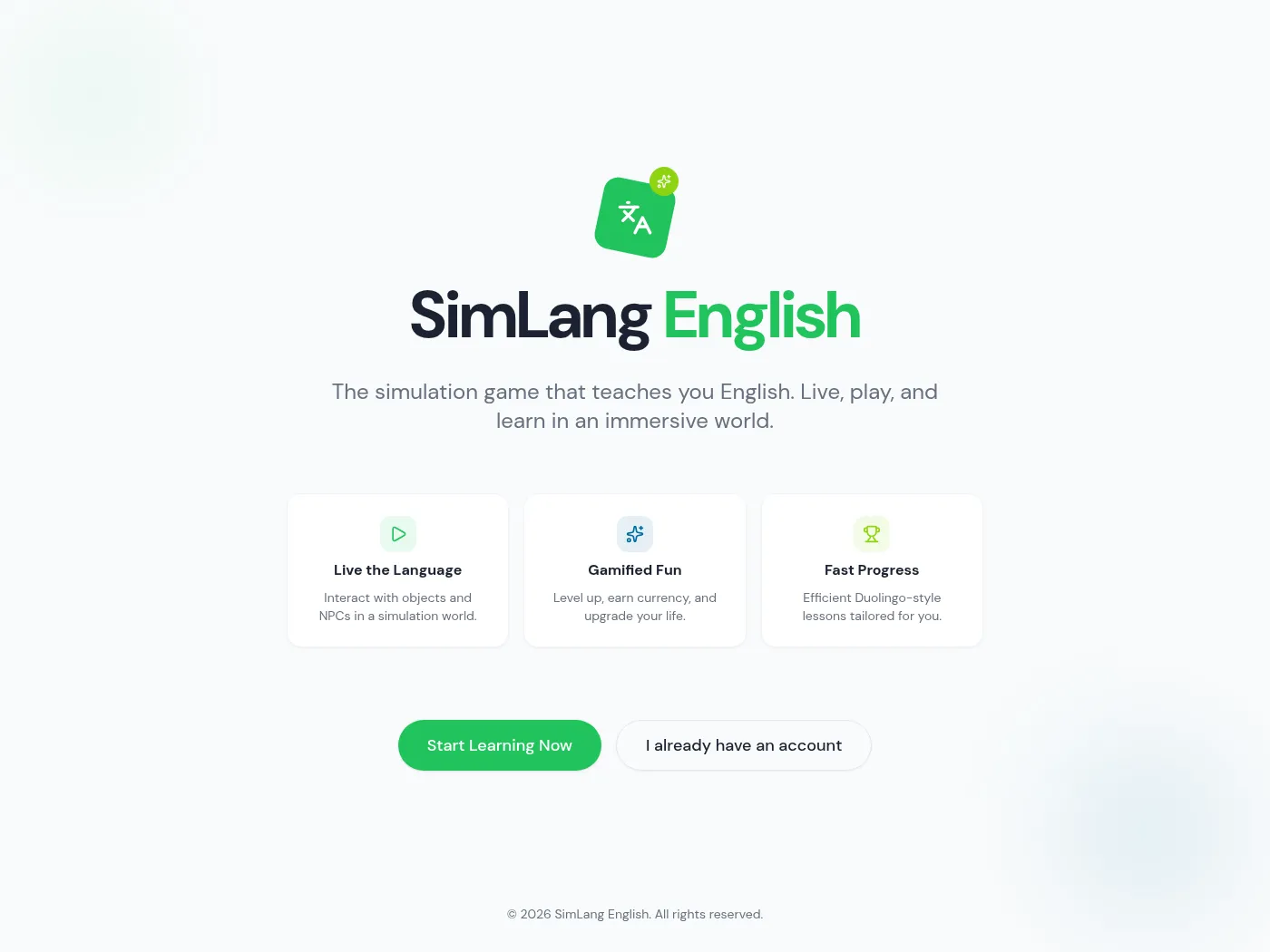 SimLang English