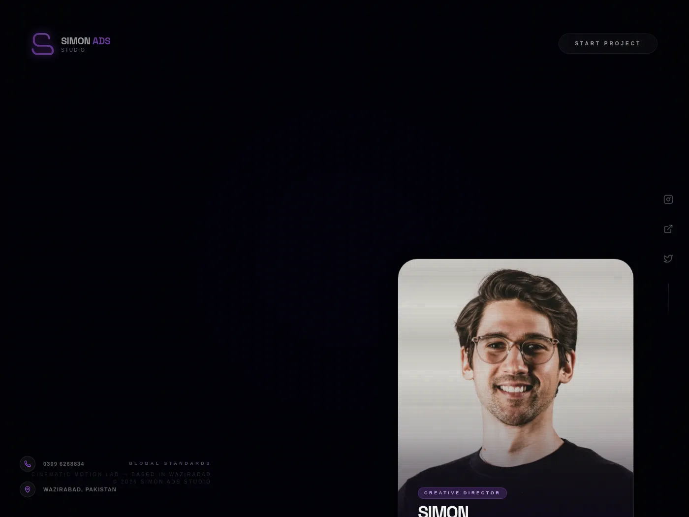 Simon Ads 3D Studio Site