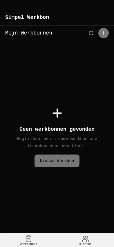 Simpel Werkbon App