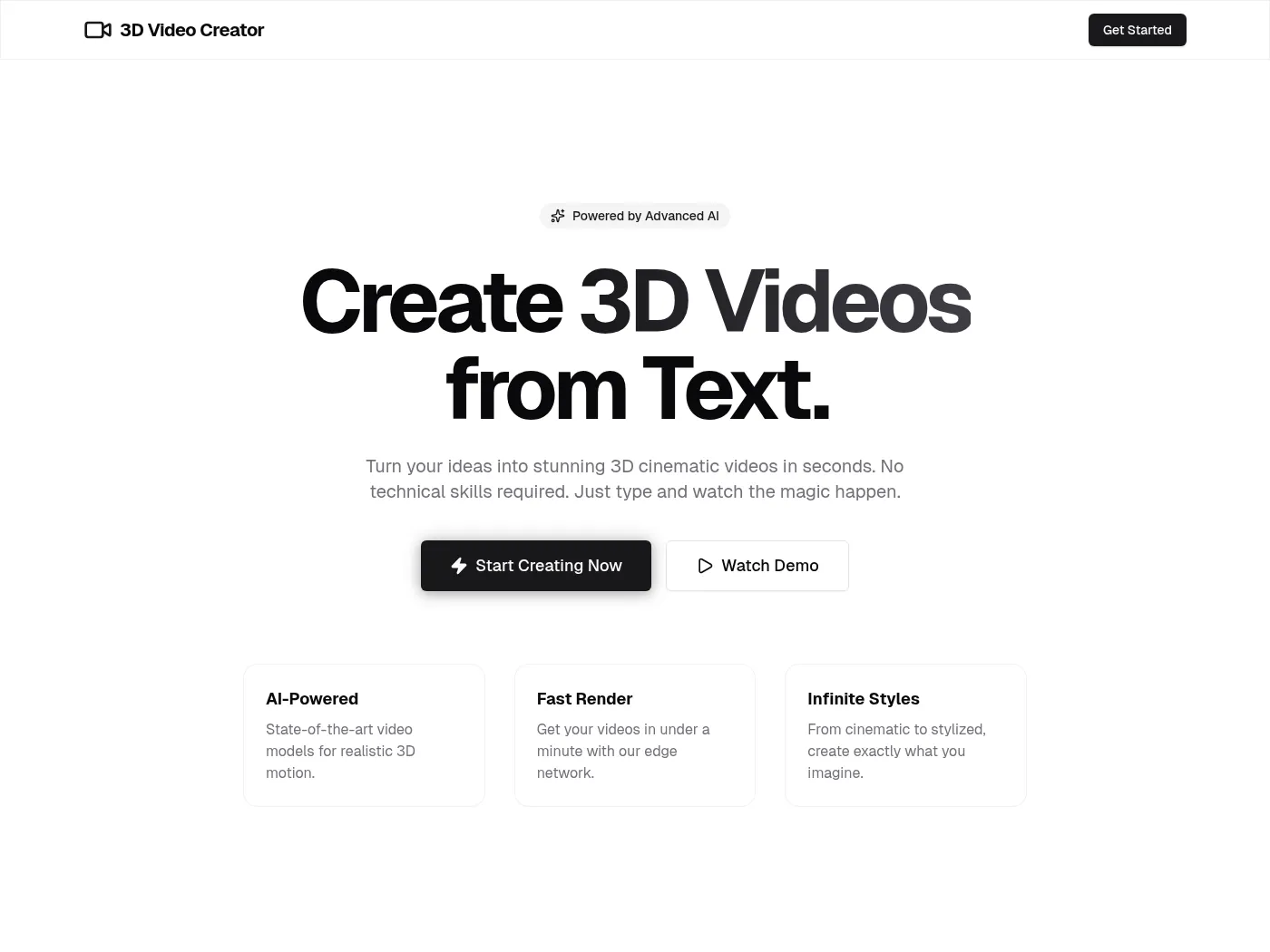 3D Video Creator