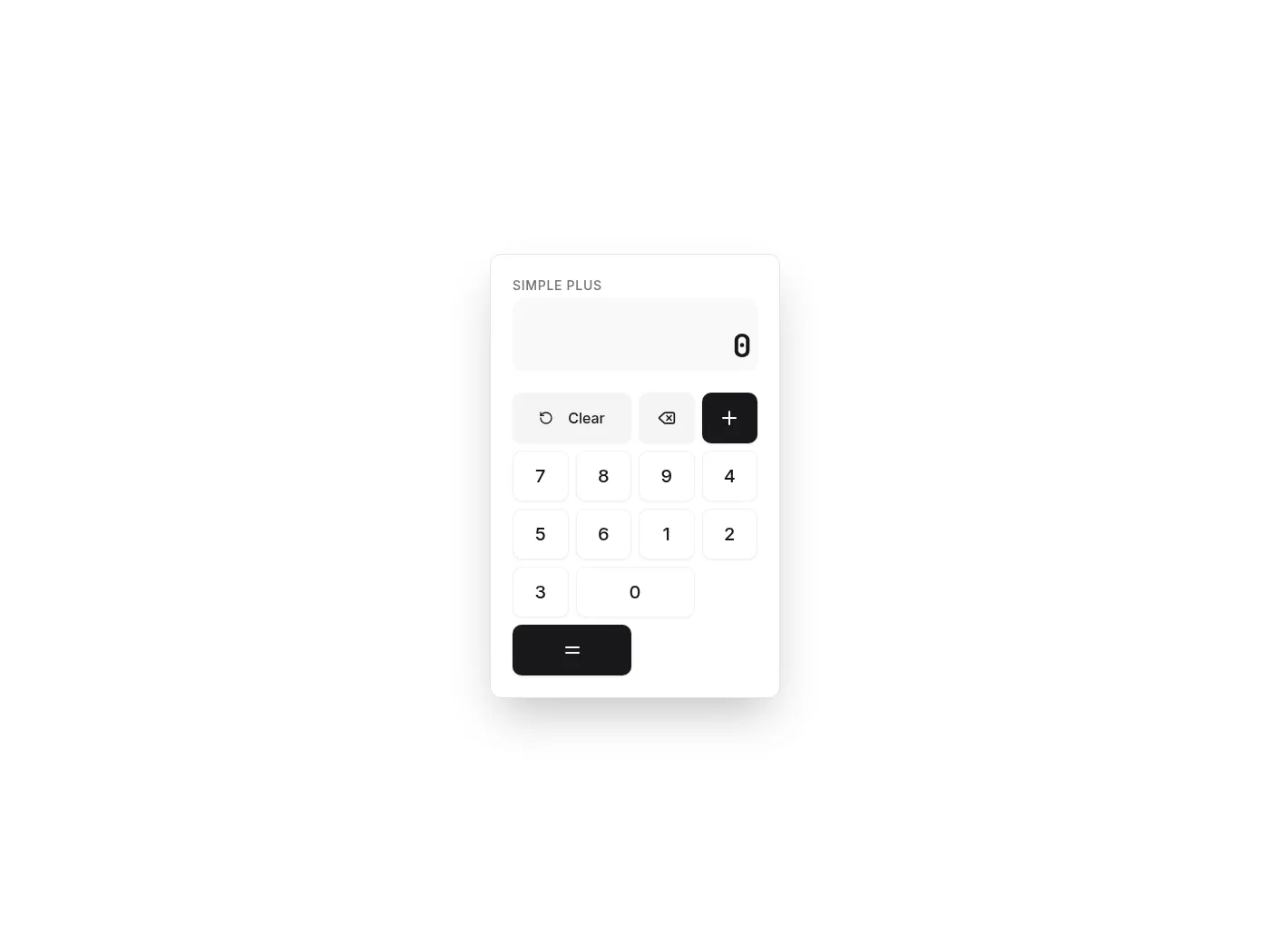 Simple Plus Calculator