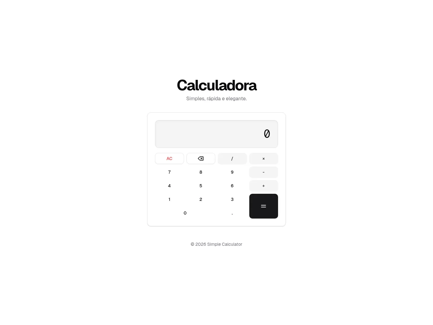 Simple Calculator