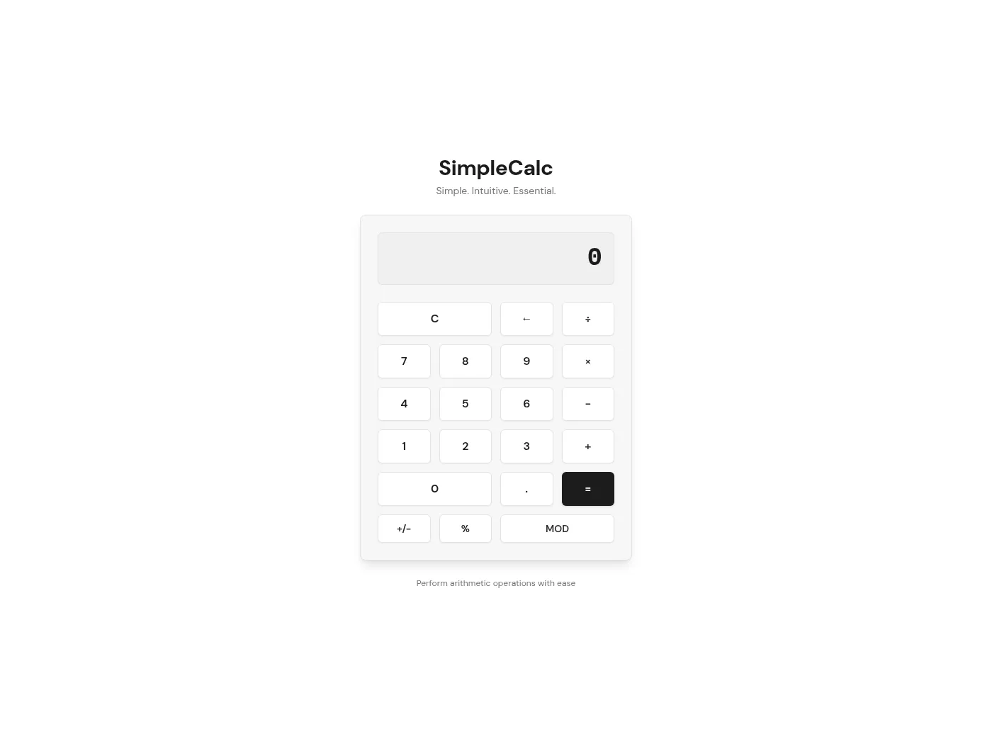 SimpleCalc App