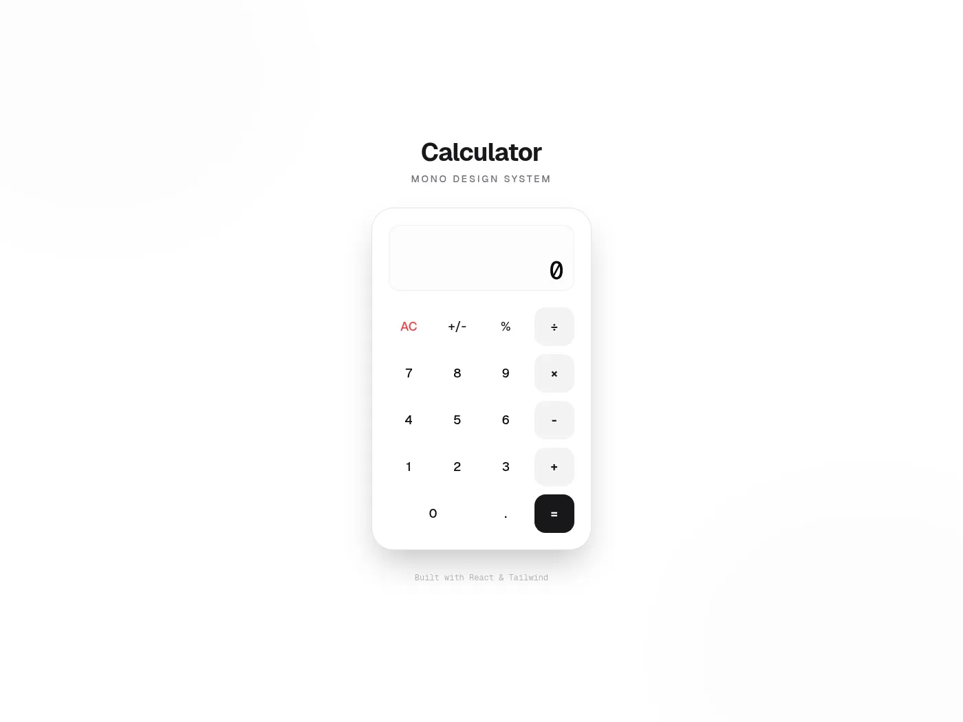 Simple Web Calculator