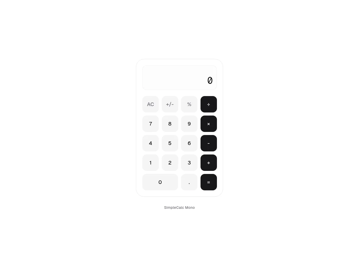 SimpleCalc Web App