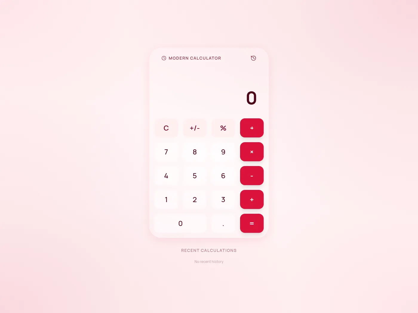 Modern Simple Calculator
