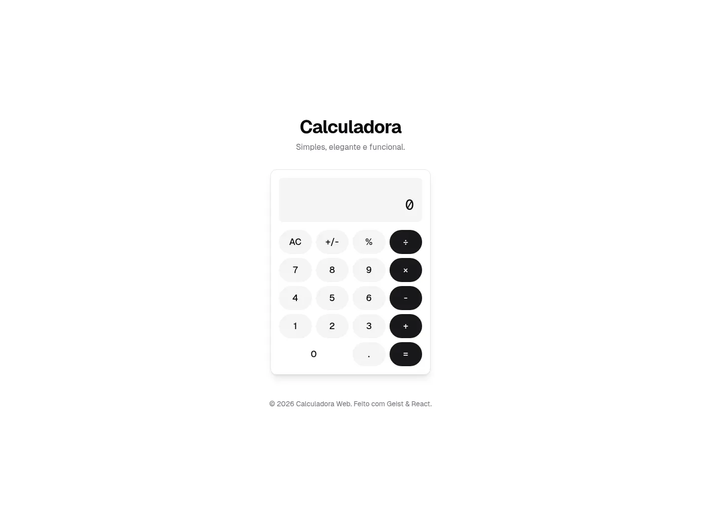 Simple Web Calculator