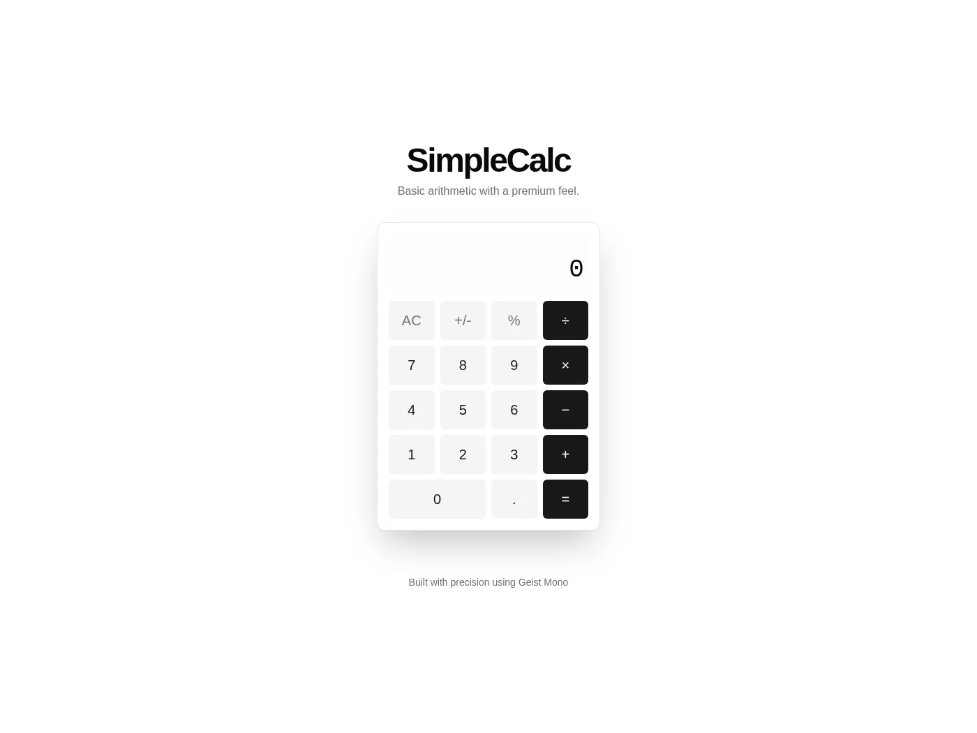 SimpleCalc