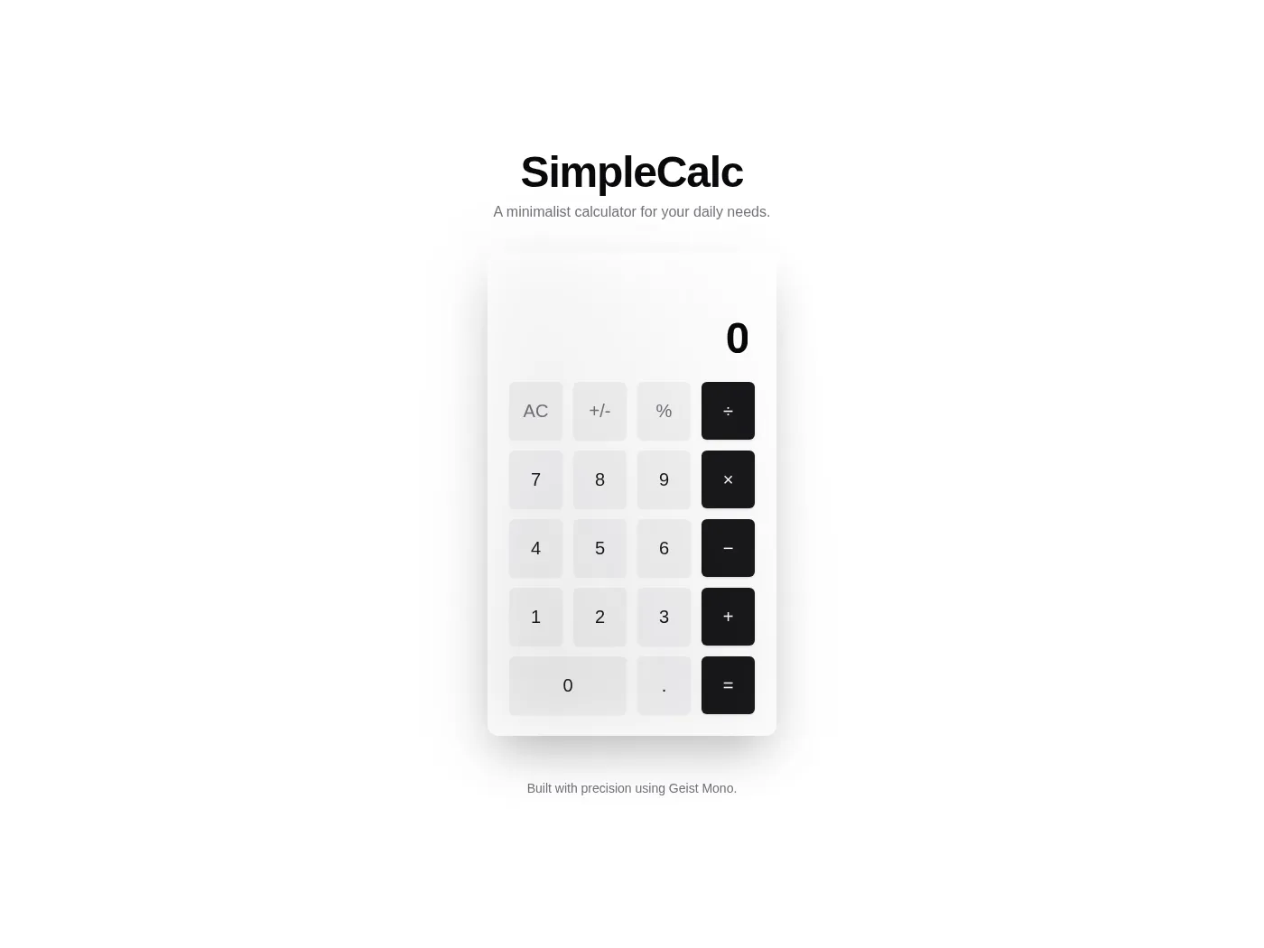SimpleCalc