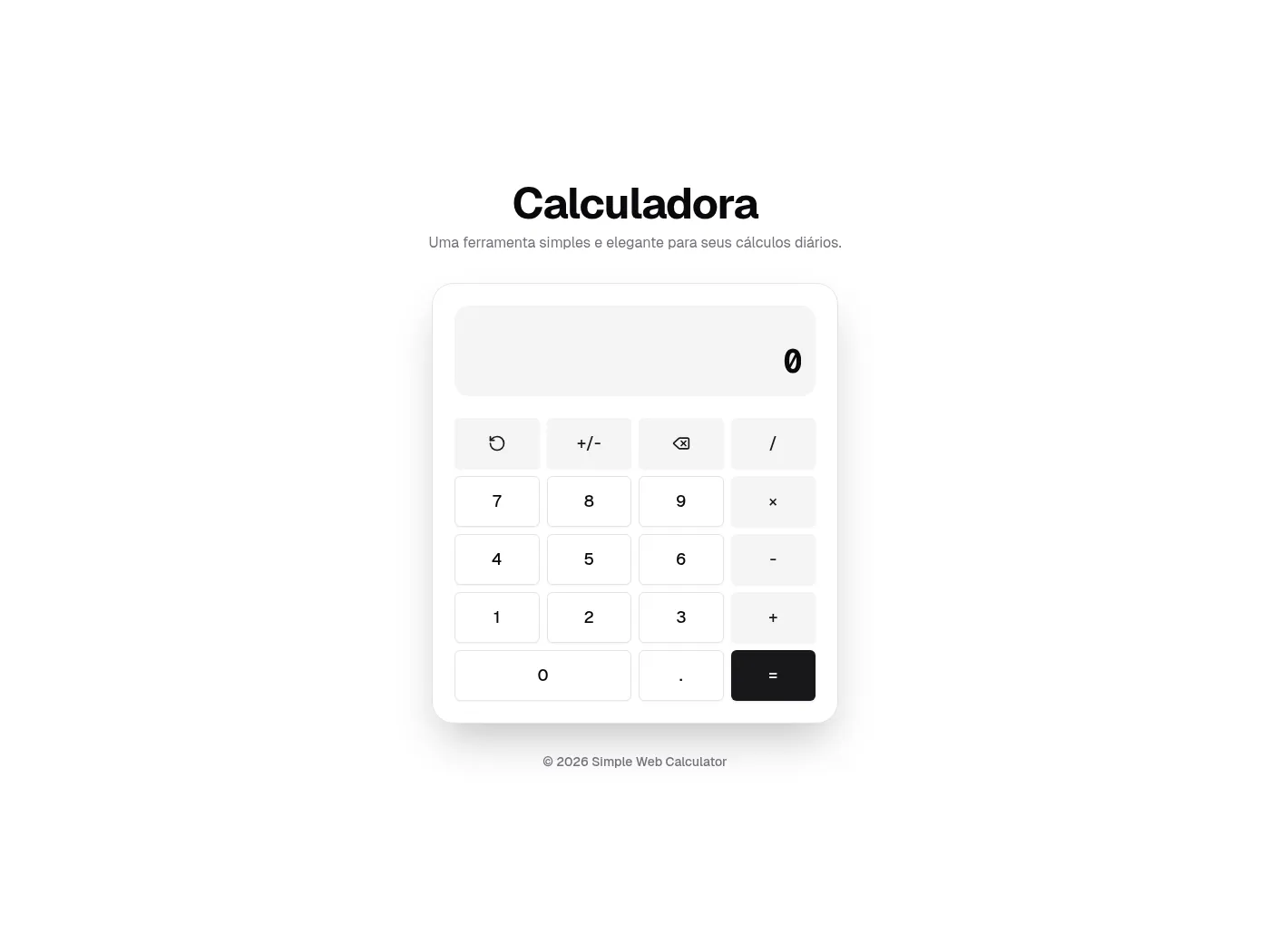 Simple Web Calculator